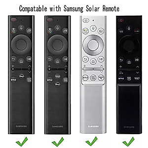 Silicone Case for Samsung BN59-01385 BN59-01386 TM2280E BN59-01391 Silicone Cover for Samsung Smart TV Solar Cell Remote Control 2022 Silicone Remote Control Sleeve（Black）
