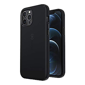 Speck CandyShell Pro Bumper Case - Black, iPhone 12 Pro Max, Wireless Charging Compatible, 6.7" Screen