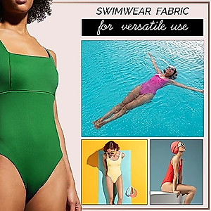 Nylon Spandex Fabric | Shiny | Swimwear Fabric | Tricot Milliskin | 60" Wide | 4-Way Stretch, 20% Spandex | Sportswear, Activewear (Royal Blue - Shiny, 1 Yard)