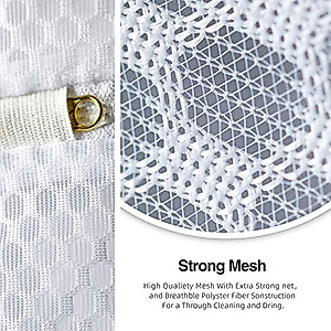 Tenrai 3 Pack Delicates Honeycomb Mesh Laundry Bag, With YKK Zipper, Lingerie, Hosiery, Socks, Bra, Baby Products, Fine Knitwear Mesh Wash Bags (3 X-Small)