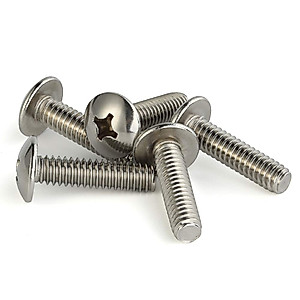 #8-32 x 1 Truss Head Machine Screws, Full Thread, 18-8 Stainless Steel, Quantity 100