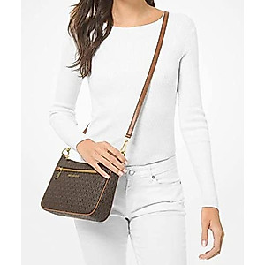 MICHAEL Michael Kors Jet Set Small Logo Chain Crossbody Bag - Vanilla