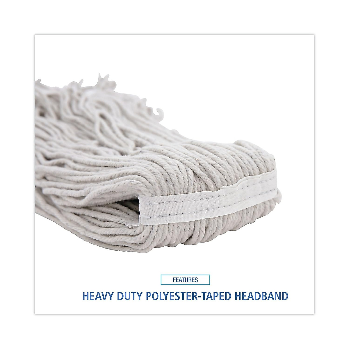 Boardwalk BWK4032C Value Standard Cotton Mop Head - White (12/Carton)