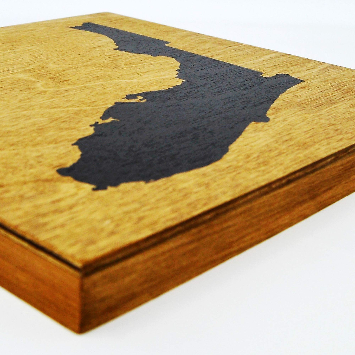 Florida Wall Decor - 8"x8" Decorative State Map Silhouette Wood Sign - Rustic Home State Pride Gifts and Decorations