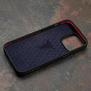 TORRO Leather Case Compatible with iPhone 15 Pro Max – Premium Leather Bumper Case - Navy Blue