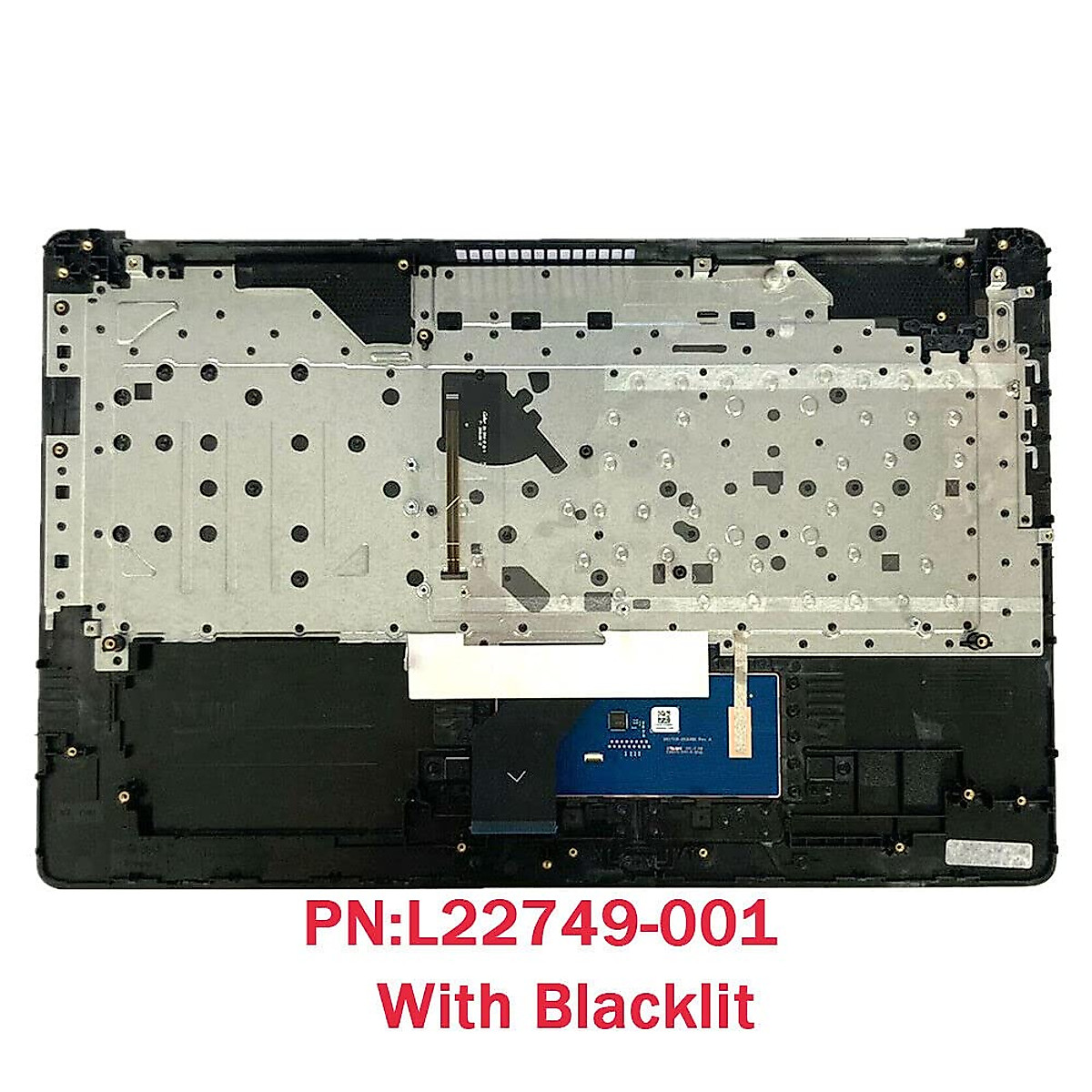wzqrps Replacement Laptop Upper Case Palmrest Backlit Keyboard Non-PTP Touchpad Assembly Part for HP 17 by/CA L22749-001 Gray