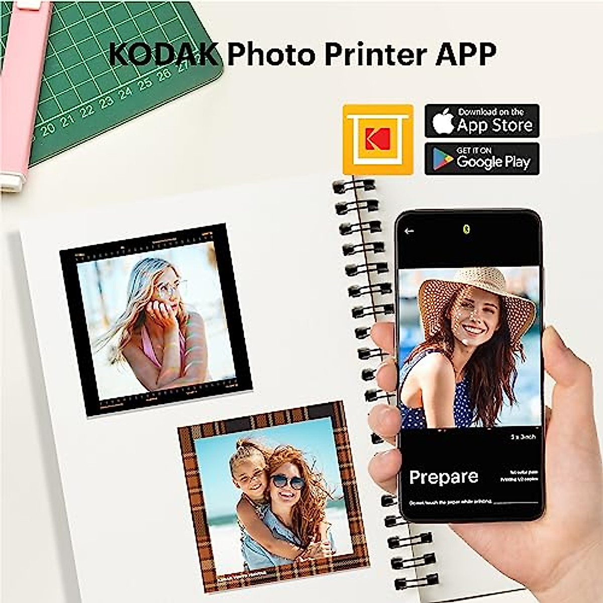 KODAK Mini Shot 3 Retro 4PASS 2-in-1 Instant Digital Camera and Photo Printer (3x3 inches) Initial 8 Sheets + 60 Sheets Gift Bundle, Yellow (NOT Zink)