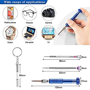 kzj Eyeglass Repair Kit,Upgrade Glasses Repair Kit with Screws,Nose Pads,Screwdriver,Tweezers and Cleaning Cloth for Glasses,Sunglasses,Watch Clock