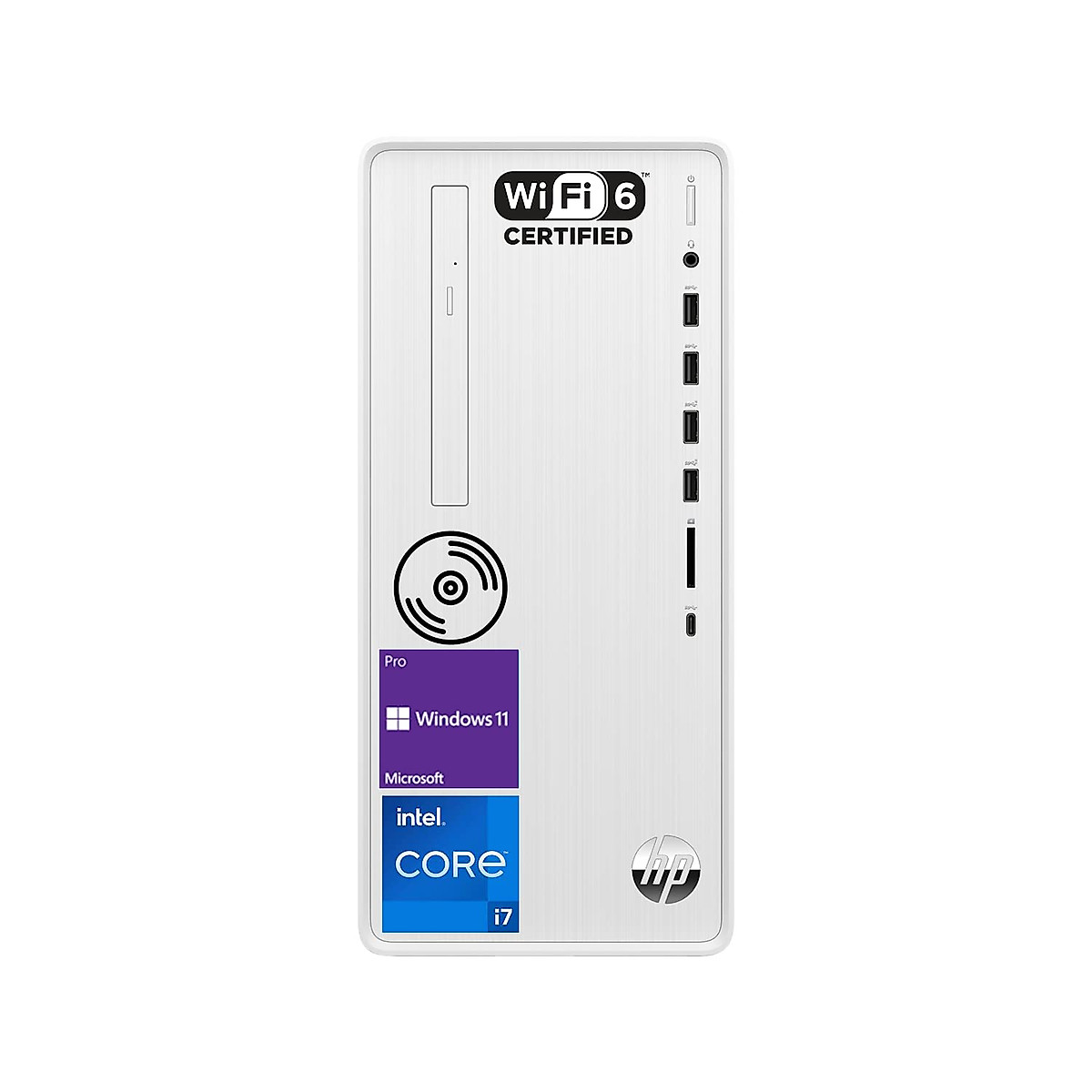 HP Pavilion Tower Business Desktop, Intel Core i7-12700 Processor, Intel UHD Graphics 770, 64GB RAM, 2TB SSD + 2TB HDD, Wi-Fi 6, SD Card Reader, DVD, HDMI, RJ-45, Wired KB & Mouse, Windows 11 Pro