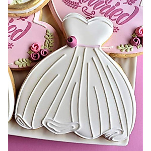 Wedding Dress/Ball Gown Cookie Cutter, 4" Made in USA by Ann Clark