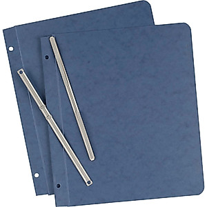 Office Depot Pressboard Side-Bound Report Binders With Fasteners, Dark Blue, 60% Recycled, Pack Of 10, A7025127