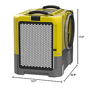 ALORAIR 180PPD Commercial Dehumidifier for Crawl Space & Basement, Wi-Fi APP Controls with Pump, Capacity up to 85 PPD at AHAM Condition, for Large Space, Job Sites, Yellow