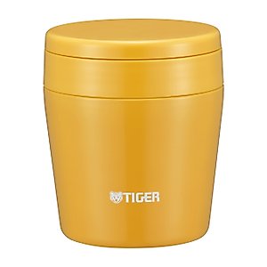 Tiger MCL-B025-YS Tiger Thermos Vacuum Insulated Soup Jar, 8.5 fl oz (250 ml), Thermal Lunch Box, Wide Mouth, Round Bottom, Saffron Yellow