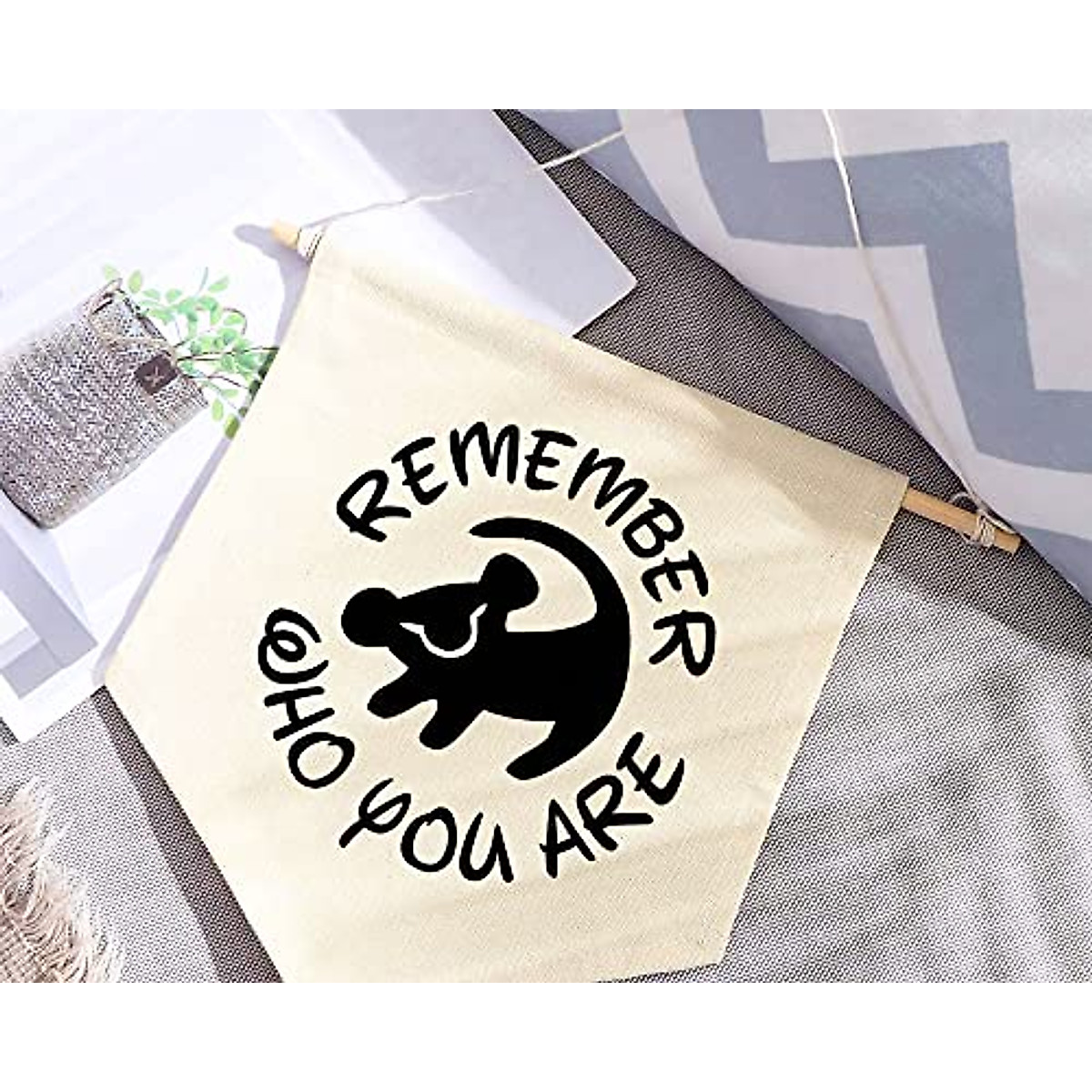 Remember Who You Are Banner - Home Decor - Kids Room Decor - Canvas Banner - Party Decor - Birthday Gift - Playroom Decor - Lion King Banner - Inspired Banner - Nursery Decor
