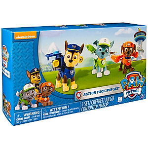 Paw Patrol Action Pack Pups 3pk Figure Set Chase, Rocky, Zuma