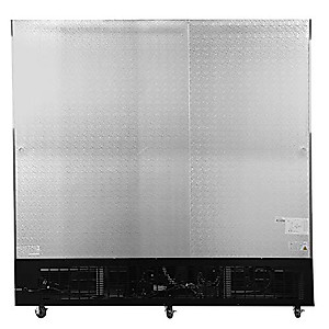 Vortex Refrigeration Refrigerator 3 Solid Door Commercial Stainless Steel- 72 Cu. Ft. …