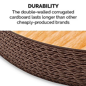 Furhaven Rectangle Archway Corrugated Cat Scratcher Busy Box Toy w/ Catnip - Tan, One Size