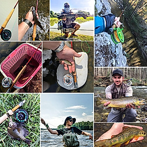 Aventik Stalker Fly Fishing Rod 4 Sections, 2/3 / 4WT, Medium-Fast Action IM12 Graphite Carbon Fiber Rod Blank 7/8FT Ultra Light Fly Rod with Extra Tip (8'0'' LW3)