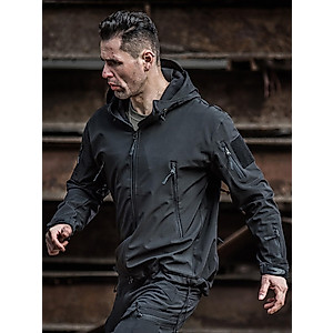ReFire Gear Men's Army Special Ops Military Tactical Jacket Softshell Fleece Hooded Outdoor Coat
