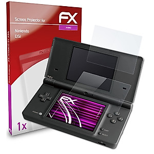 atFoliX Plastic Glass Protective Film compatible with Nintendo DSi Glass Protector, 9H Hybrid-Glass FX Glass Screen Protector of plastic (Set of 1)