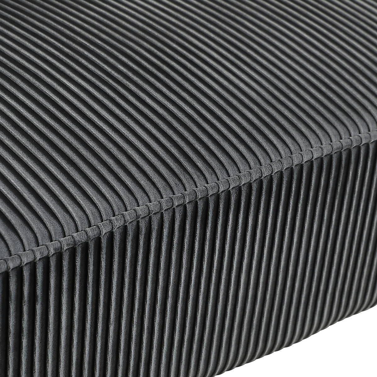 KAIBIJI Velvet Loveseat Sofa Couch，56” Modern Upholstered Sofa Pleated Velvet Loveseat Comfy 2 Seater Small Sofa Couch with Gold Metal Legs for Bedroom Living Room Small Spaces (Grey)