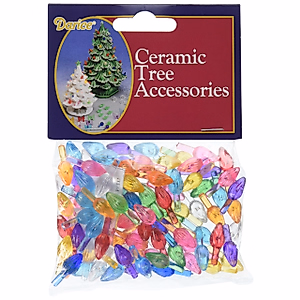 Darice Ceramic Christmas Tree Accessories Small Twist Pin Multi Color, 0.5 Inch