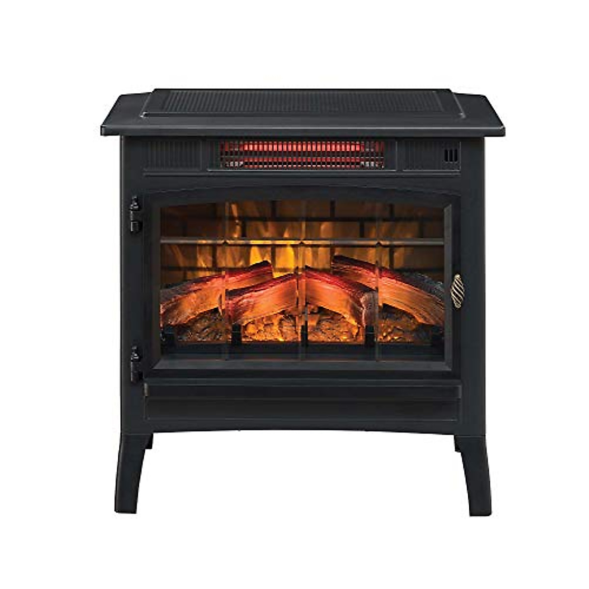 Duraflame Electric Infrared Quartz Fireplace Stove with 3D Flame Effect, Black