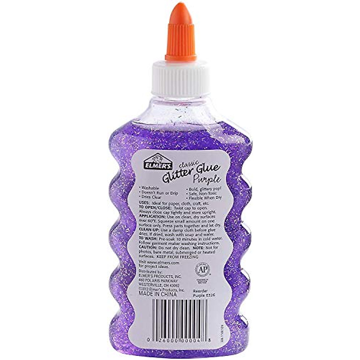Elmers Liquid Purple Glitter Glue, Washable, 6 Ounces, Great for Making Slime (3 Pack)