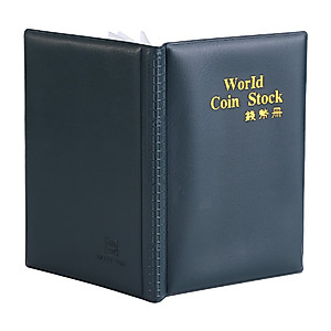 Album for Collectors, 120 Pockets Collection Book Holder, Collecting Album Supplies for Pennies, Quarters, Stamp (Green)