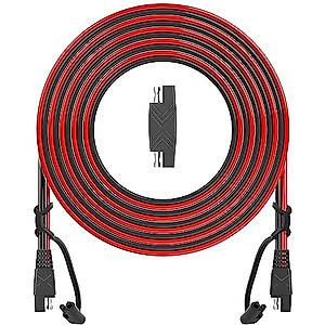OYMSAE 25Feet SAE to SAE Extension Cable Quick Disconnect Connector 16AWG,for Automotive,Solar Panel Panel SAE Plug(25FT(16AWG)), Charging Adapter