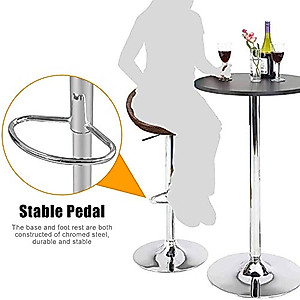 Nova Microdermabrasion Adjustable Pub Swivel Barstool Hydraulic Patio Barstool Indoor/Outdoor W/ Open Back and Chrome Footrest , 2pcs