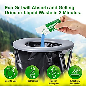 Siewl 25Pack Poo Powder for Portable Toilet, Camping Toilet Chemicals Degradable Absorbent Gel, Porta Potty Composting RV Toilet Liquid Waste Gel for Outdoor Camping Hiking