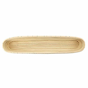 15 inches Baguette Banneton Bread Proofing Basket and Linen Liner Set 2 Pack