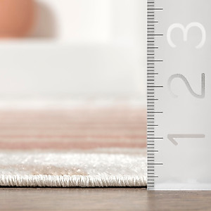 nuLOOM Shandra Abstract 3x5 Accent Rug for Living Room Bedroom Dining Room Entryway Kitchen, Blush/Ivory