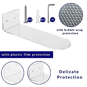 Floating Shoe Display (Wall Mount) for Displaying Shoes,12 Clear Sneaker Shelves to Display and Showcase Your Top Collection Shoes,Shoe Wall Shelf,Hypebeast Room Decor,Shoe Organizer(Set of 12)