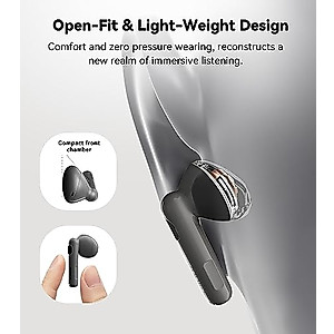 Edifier W320TN Adaptive Active Noise Cancelling Earbuds, LDAC & Hi-Res Audio Wireless, 6 Microphones AI Call Noise Cancellation, in-Ear Detection, App Control, Fast Charge, IP54, Bluetooth 5.3 - Gray