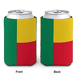 2 PCS Benin Flag Can Cooler Party Gift Beer Drink Coolers Coolies