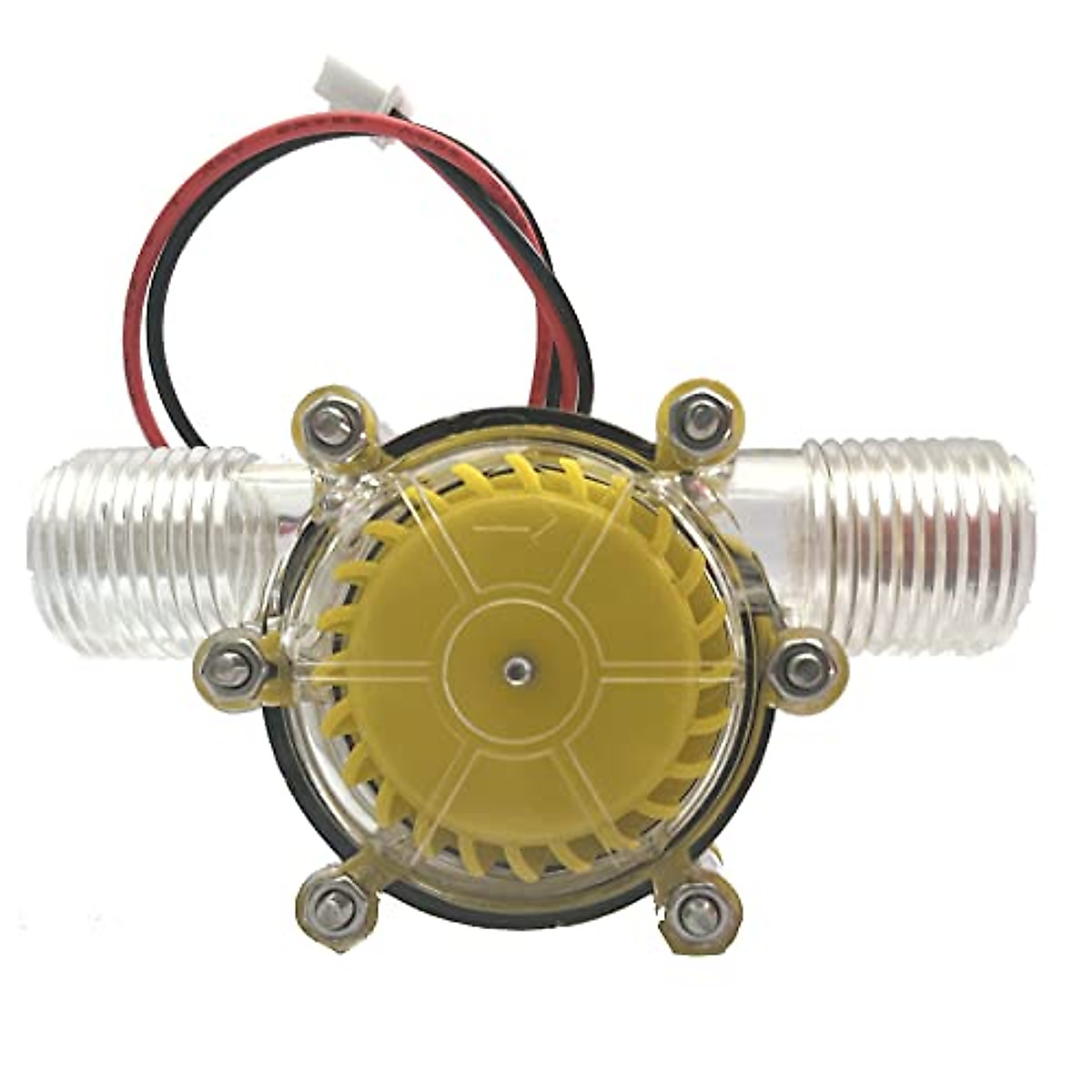 SAVEMORE4U18 10W Water Turbine Generator Micro Hydroelectric DIY LED Power DC 12V Water Flow Generator (Yellow)