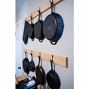 Claimed Corner - Cast Iron Wall Mounted Coat Towel Hat Scarf Bag Hook - 5 Pack (Multi Purpose (Black))