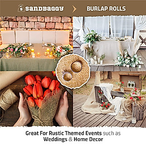 Sandbaggy Burlap Fabric Roll | 1 Roll - Extra Wide 72 inch Width by 300 ft Length | 30% Thicker Than Competition | Constructed from Industrial Grade Burlap Fiber | Home Decor & Weddings, Plant Covers