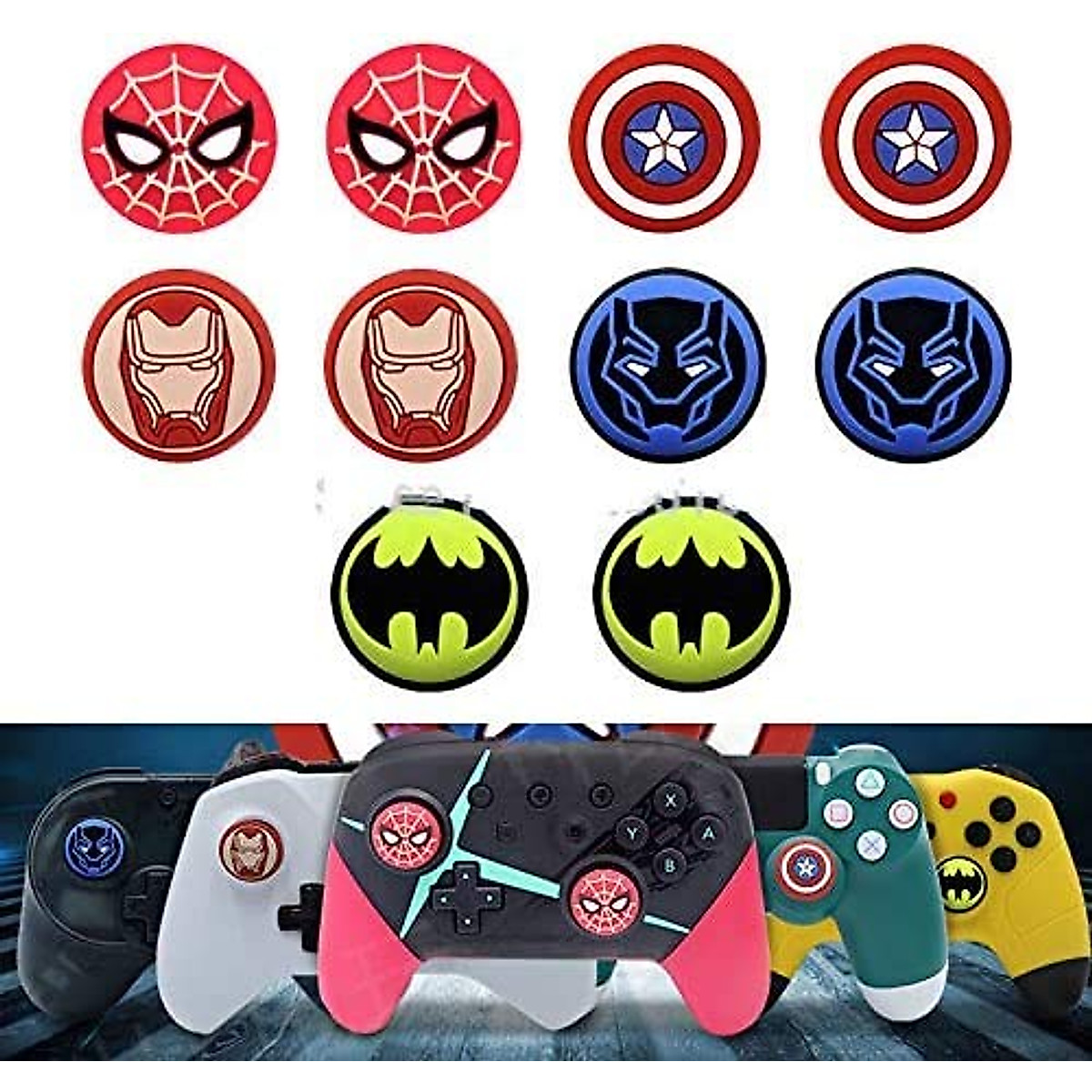 Analog Joystick Thumb Stick Grips Caps Thumbstcks Cover for PS4 PS4 Pro Slim PS3 Xbox One X S Xbox 360 PS2 Wii u Nintendo Switch Pro