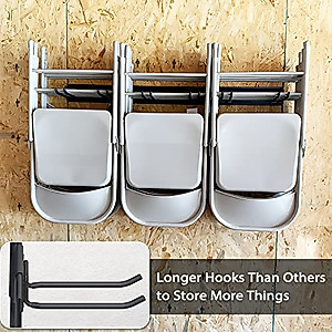 ROMATIA Garage Tool Organizer Wall Mount，Heavy Duty Tool Storage Rack，Garage Wall Organizer and Storage with 6 Garage Hooks for 300lbs Capacity