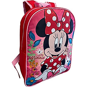 Ruz Minnie Mouse 15" School Bag Backpack (Red-Pink)