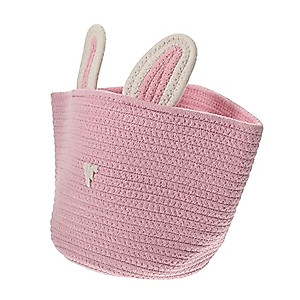 Cabilock Boho Home Decor Home Decor 3pcs Rope Rabbit Basket Snacks for Nordic Storage Basket Cotton Rope Pink Boho Decor Woven Basket