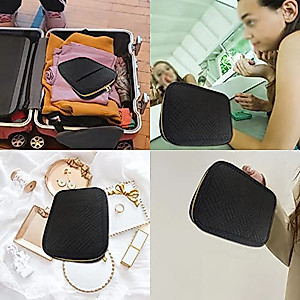 Nelonis Travel Jewelry Organizer Portable Jewelry Roll Transparent Jewelry Organizer Book Ring Binder Jewelry Bags, Earrings, Rings, Bracelets, Necklaces (Black)