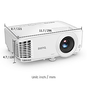 BenQ TH575 1080p DLP Gaming Projector, 3800 Lumen, 16.7ms Low Latency, Enhanced Game-Mode, High Contrast, Rec.709, Dual HDMI, 3D Ready, Auto Vertical Keystone, 1.1x Zoom
