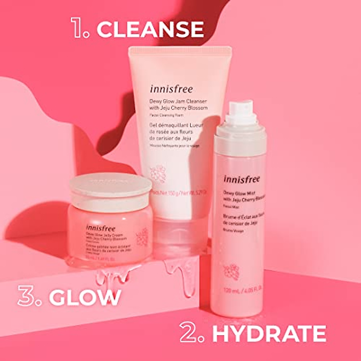 innisfree Cherry Blossom Dewy Glow Jelly Cream Face Moisturizer , 1.69 Fl Oz (Pack of 1)