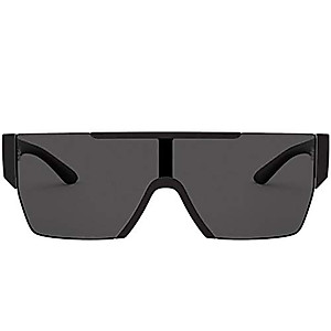 BURBERRY BE 4291 346487 Matte Black Plastic Rectangle Sunglasses Black Lens