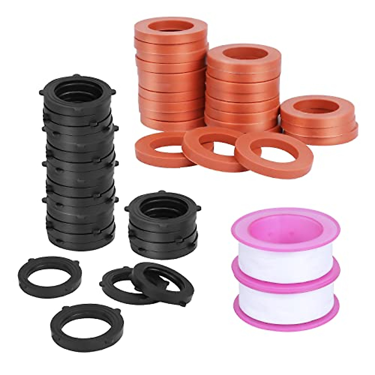 Garden Hose Washer Heavy Duty Rubber Washer Seals Fit All Standard 3/4 Inch Garden Hose and Water Faucet Fittings