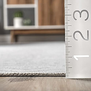 nuLOOM Calia Machine Washable Aztec Bands Area Rug, 8' x 10', Light Grey